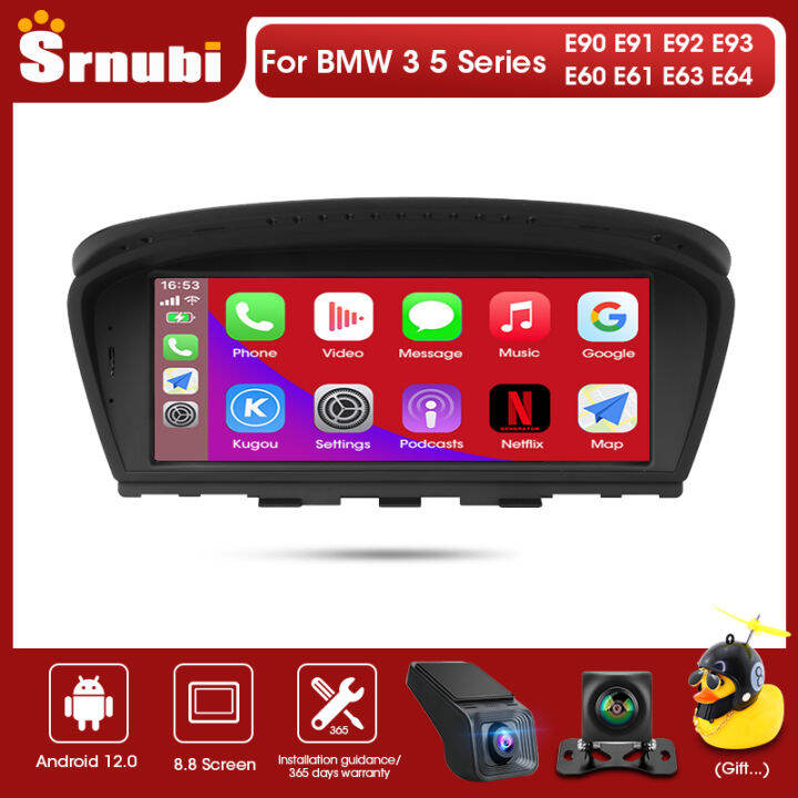 Srnubi 8.8 ”Android 11.0รถวิทยุสำหรับ BMW 3 5 Series E60 E61 E63 E64 E90 E92 E93 CCC CIC 2Di 4G ...