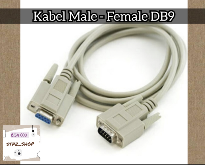 STPZ SHOP KABEL SERIAL DB9 MALE TO FEMALE 1.2 METER / KABEL DB9 PIN ...