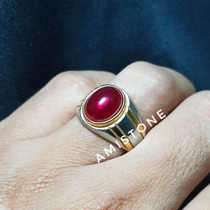 Batu Cincin Merah Siam Siem Kekerasan Di Atas 8 Skala Mohs | Lazada ...