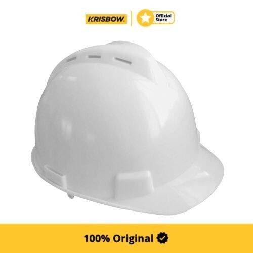 Krisbow Brim Vented Helm Keselamatan Kerja Hdpe - Putih | Lazada Indonesia