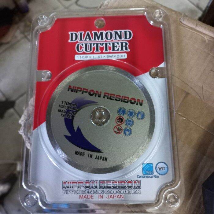 diamond wheel 4 inch nippon resibon wet/mata potong keramik 4" basah | Lazada Indonesia