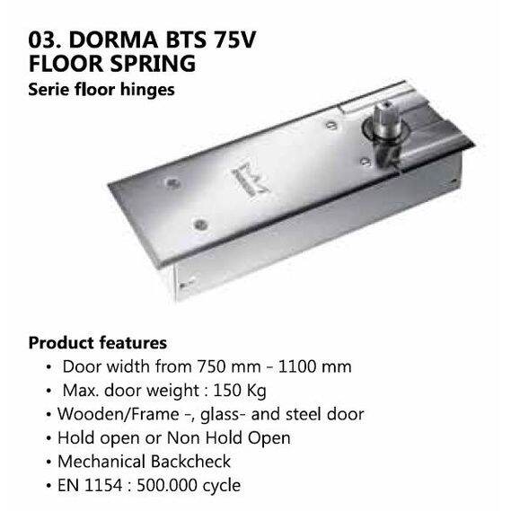Engsel Lan Tanam Floor Hinge Dormakaba BTS 75V Original New BTS 75 | Lazada Indonesia
