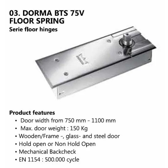 Engsel Lan Tanam Floor Hinge Dormakaba BTS 75V Original New BTS 75 | Lazada Indonesia
