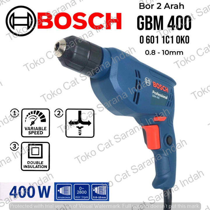 BOSCH GBM 400 PENGGANTI GBM 350 MESIN BOR DRILL 10 MM 400W Professional ...
