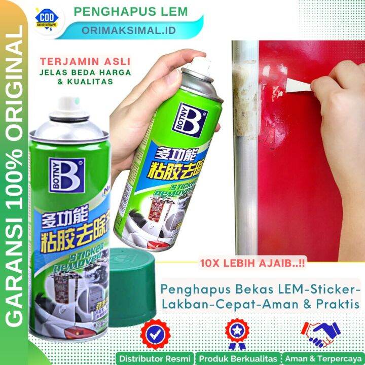 Penghilang Bekas Noda Lem Sticker Botny Spray Penghapus Noda Bekas ...