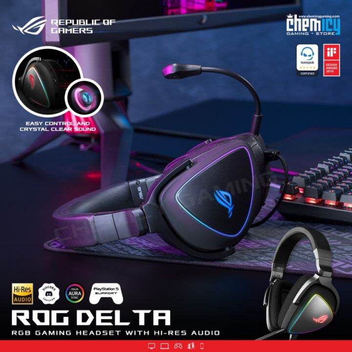 Asus ROG Delta with Hi-Ress ESS RGB Gaming Headset | Lazada Indonesia