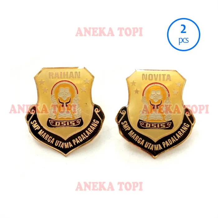 Pin Bros Anggota Osis Sekolah - Lencana Osis Sekolah Warna Kuning ...