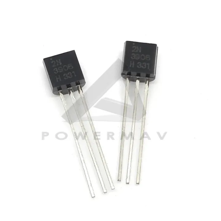 2pcs 2n3906 transistor pnp TO-92 0.625 W 40 V 0.2 A 300 MHz for pcb ...