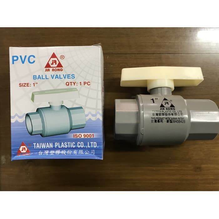 JIA RONG 1 inch dim ball valve pvc sok sambungan pipa stop keran kran ...