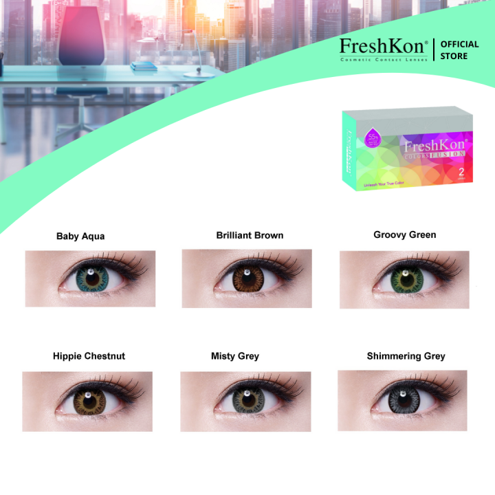 FreshKon Colored Contact Lens with Grade 1-Month Use (January to ...