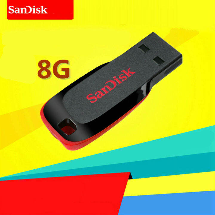 แฟลชไดรฟ์ Usb Sandisk Cruzer Blade Cz50 (8gb/16gb/32gb/64gb) Pendrive ...