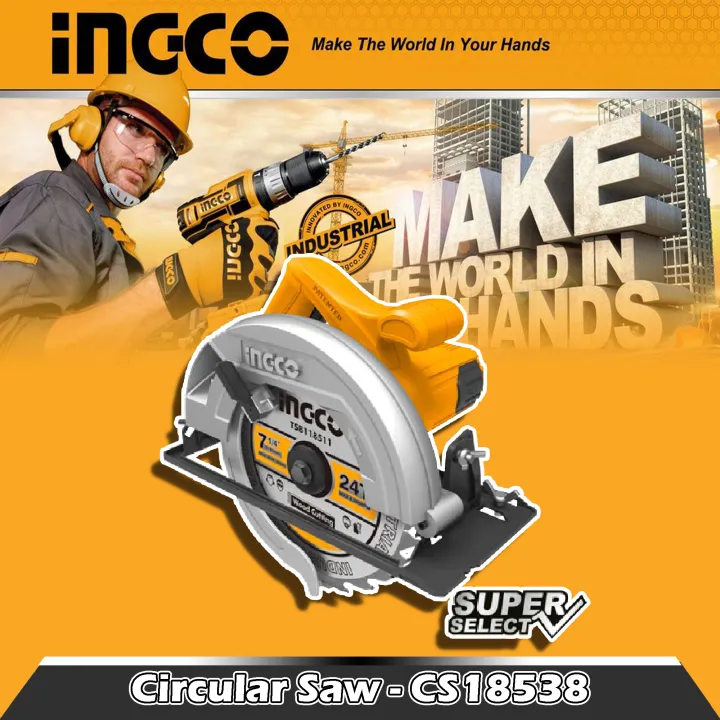 INGCO Circular saw 1400W 7" - CS18538 ,CS18568 | Lazada PH
