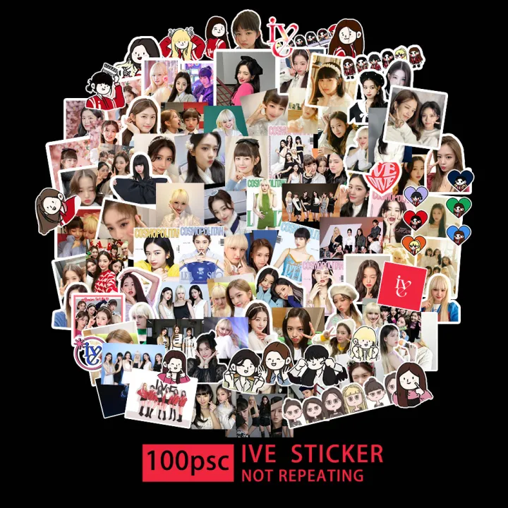csbi 100pcs/set Kpop IVE COSMOPOLITAN New Album PVC Stickers Yujin ...
