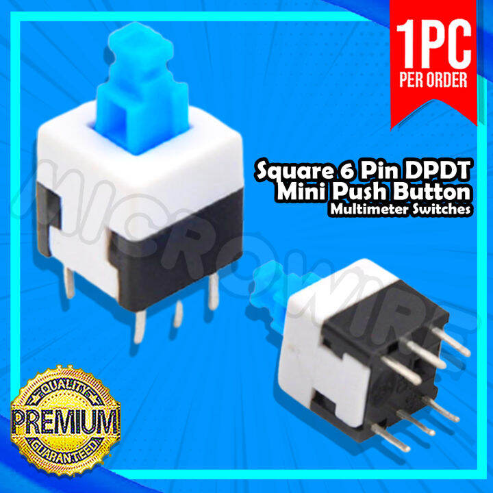 Square 6 Pin DPDT Mini Push Button Multimeter Switches | Lazada PH Square 6 Pin DPDT Mini Push Button Multimeter Switches | Lazada PH