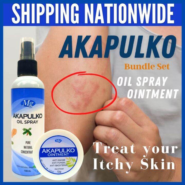 BUNDLE SET Organic Products Akapulko Oil Spray and Ointment Treat ...