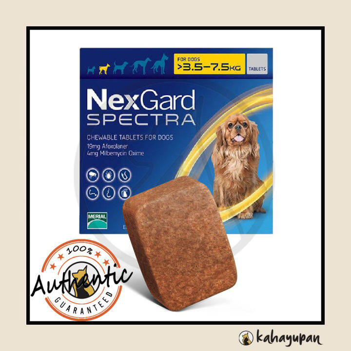 Nexgard Spectra Single Anti Tick, Flea, Mange and Deworming Chewable ...