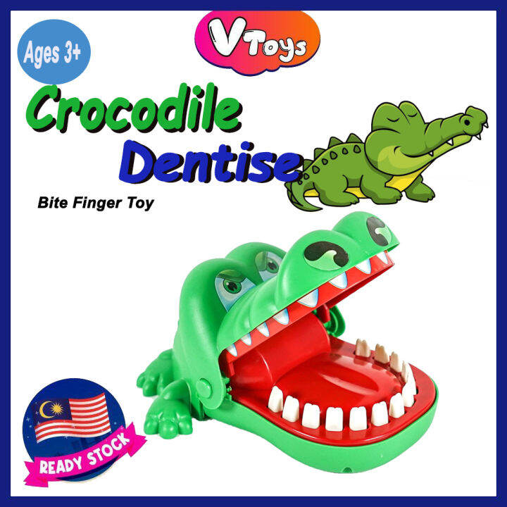Big Crocodile Bite Game Jaw Tooth Finger Bite Toy Family Game For Kids ...