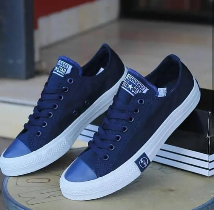 sepatu warna navy blue model petir pria dan wanita cocok di pakai semua ...