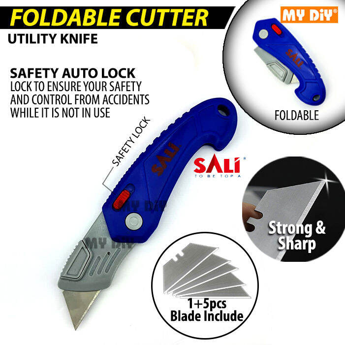 MYDIYSDNBHD - RETRACTABLE UTILITY KNIFE CUTTER CARTON BOX CUTTER CARPET ...