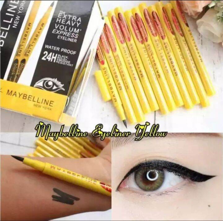 (ECER)Eyeliner Maybelline Extra Heavy Volume Express Kuning | Lazada ...