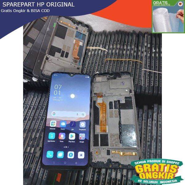 LAYAR LCD TOUCHSCREEN FRAME TATAKAN TULANG BEZEL 100 F9 F9 PRO RELME ...