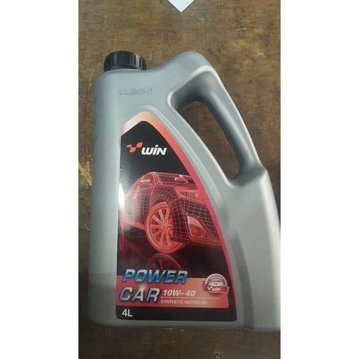 Oli Mesin Mobil WIN Power Car 10W-40 API SM Sintetik 4 Liter Galon ...