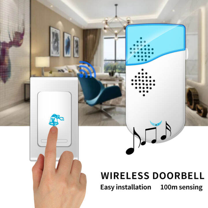 Door bell wireless waterproof wireless doorbell outdoor gate 100M range ...