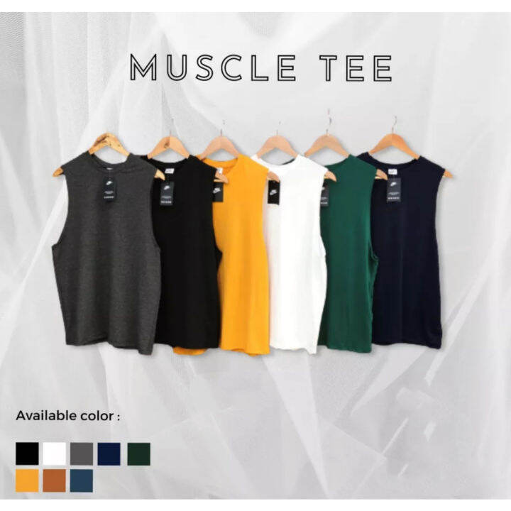 Plain Muscle Tee Sando Drop Arm Tees For Mens | Lazada PH