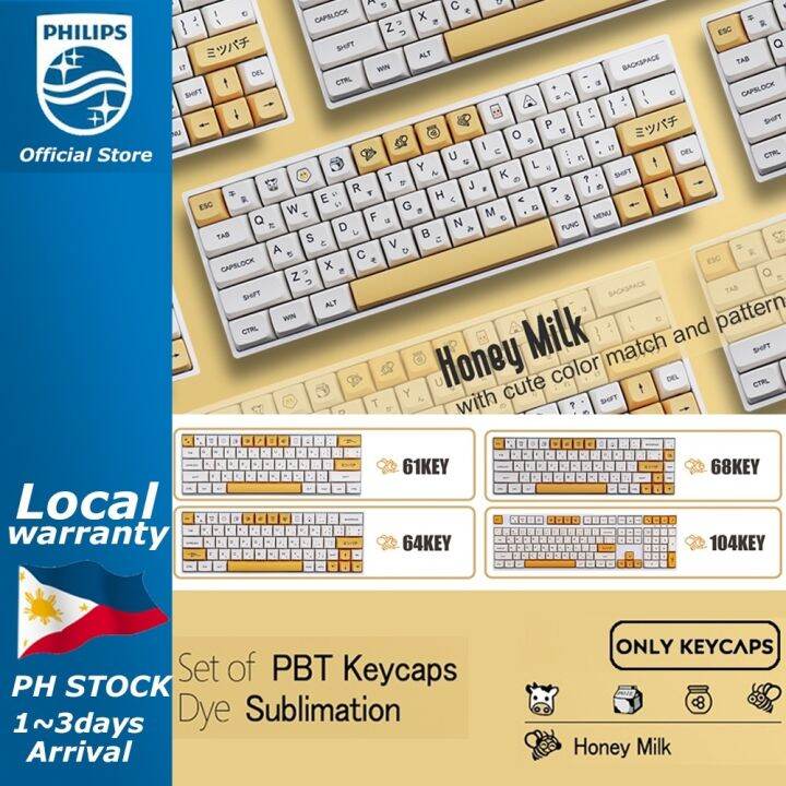 COD Honey Milk Theme Keycaps Japanese Sublimation PBT Keyboard Keycap ...