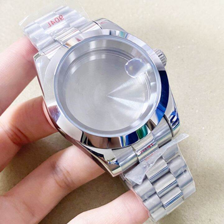 Presidential Strap watch Case Silver Logbook 36/39mm Stainless Steel ...