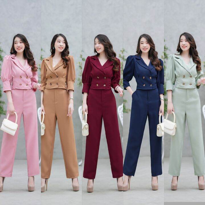 Aya_Shop เสื้อผ้าผู้หญิง ชุด Set 2 ชิ้น ชุดไปเที่ยว ชุดไปงาน สีชมพู ...