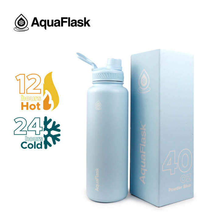AQUAFLASK (18oz/22oz/32oz/40oz) Wide mouth Vacuum Insulated Stainless ...