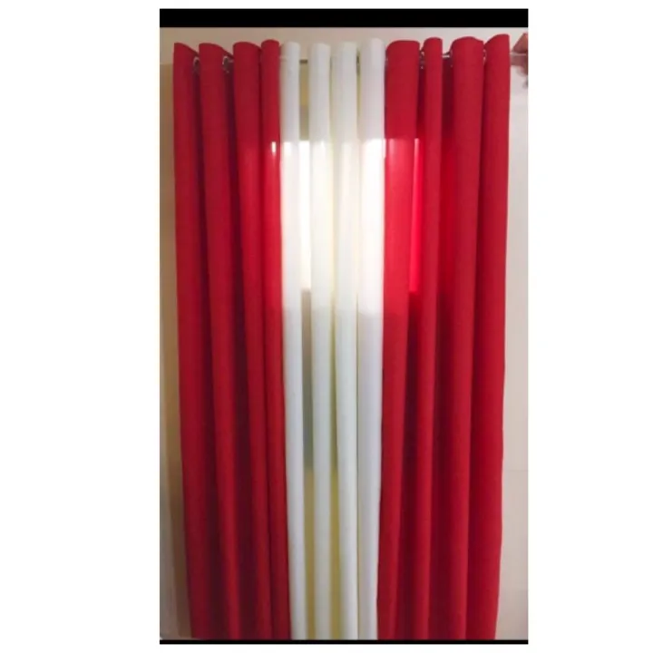 Mz homedecor Plain Red curtain Sold Per piece | Lazada PH