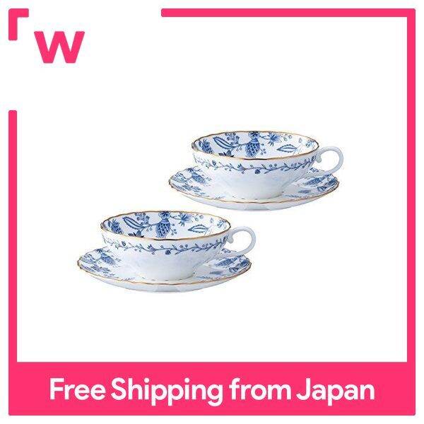 Noritake Noritake Tea Cup & Saucer, Set Sepasang) 180cc Blue Solentino ...