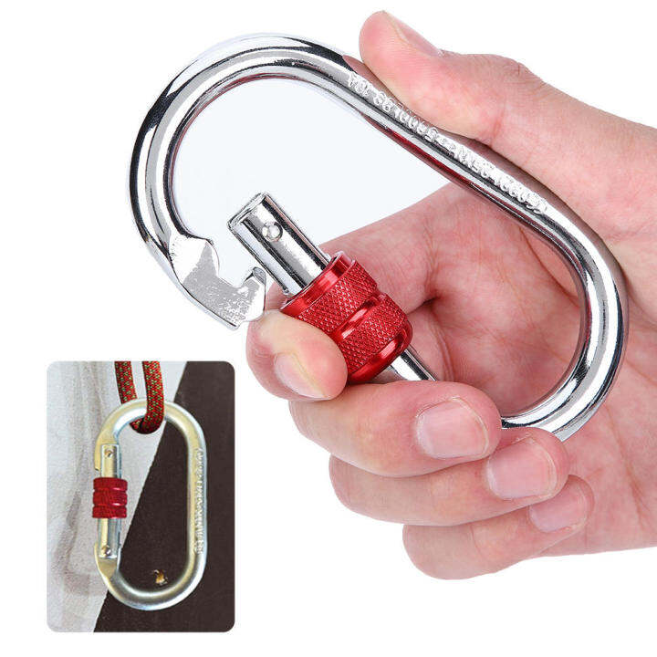 Round Carabiner Safety Buckle O‑shape Steel Lock High Load Bearing for ...