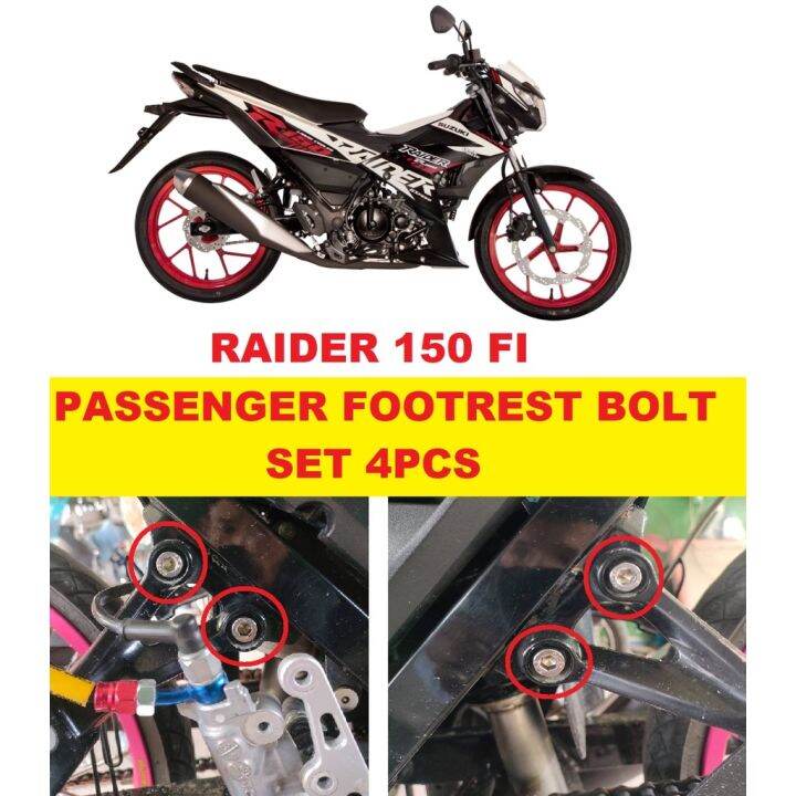 FOOTREST BOLT FOR RAIDER 150 FI/Carb- STAINLESS 304 PASSENGER | Lazada PH