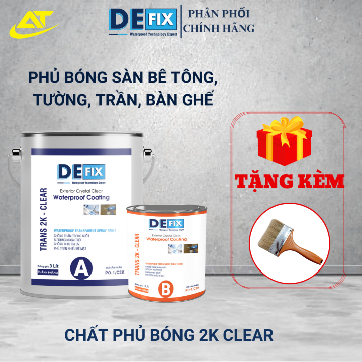 Sơn 2k trong suốt, sơn bóng cho bàn ghế đá, sàn bê tông - Bộ 1Lít ...