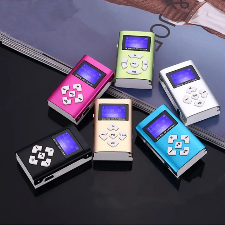 Portable MP3 Music Player Retro Digital 1.2 Inch Monochrome Screen Mini ...