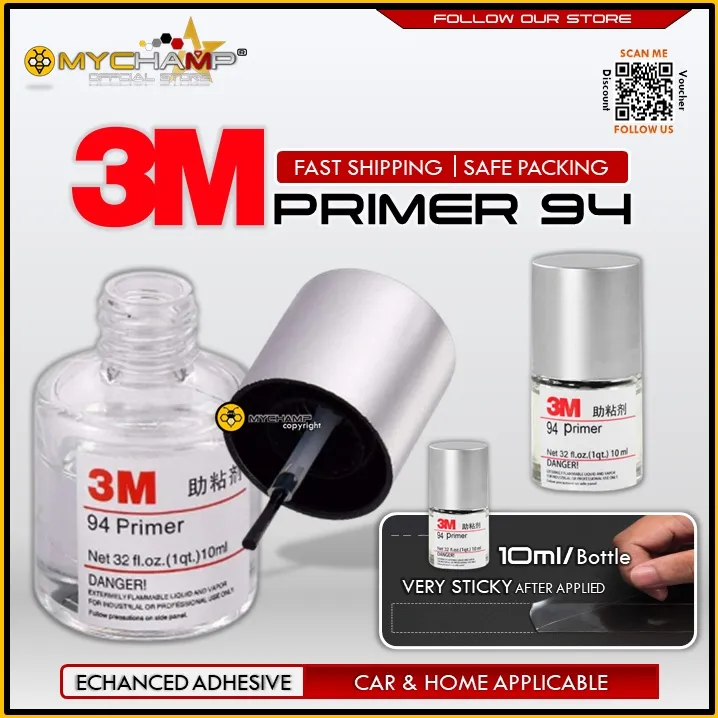 Genuine 3M PRIMER Double Side Tape Promoter 94 Primer Applicator 10ml ...
