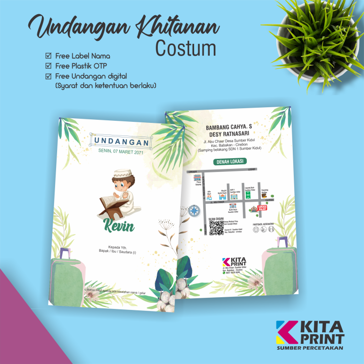[300 Pcs] Promo Undangan Walimatul Khitan Terbaru Desain Simple Unik ...