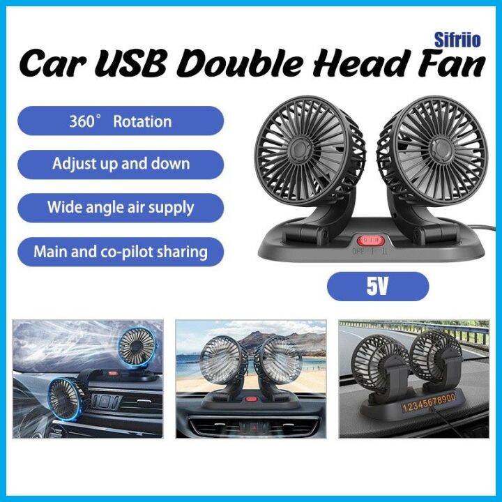 5V/12V/24V High Quality Double Headed Car Fancar Large Truck High Power ...