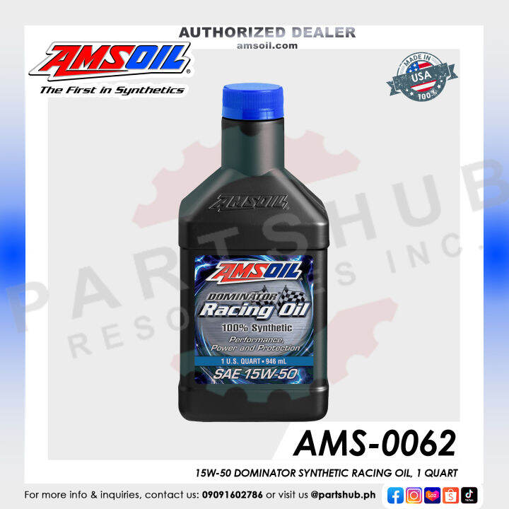 AMSOIL-0062 15W-50 DOMINATOR SYNTHETIC RACING OIL, 1 QUART | Lazada PH