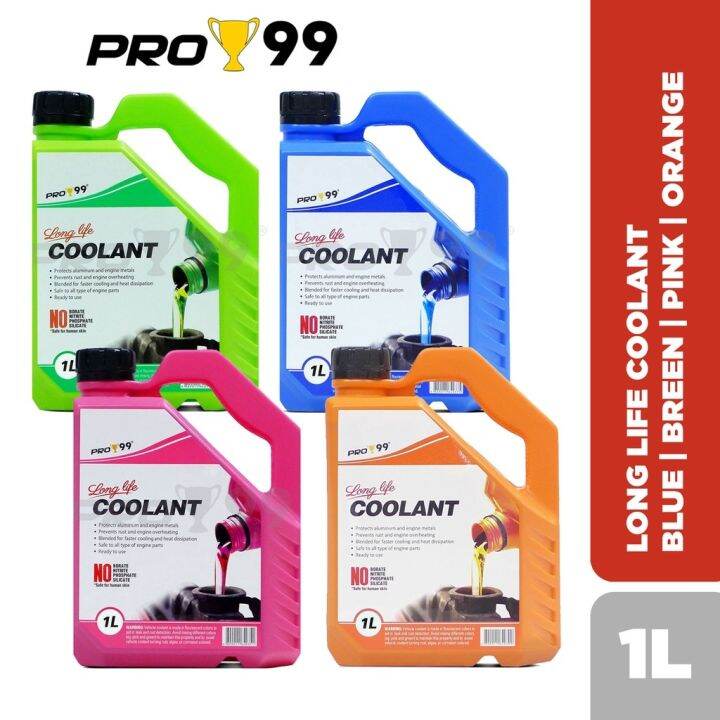 Pro-99 Ready to use Long life coolant Green Pink Blue Orange 1L (1 Liter) | Lazada PH