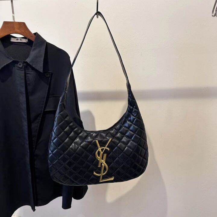 YSL 2023ยุโรปและอเมริกาใหม่แฟชั่นของผู้หญิงกระเป๋าสะพายไหล่เรียบง่ายแบบพกพามีสไตล์ผู้หญิงแบบสบาย ...