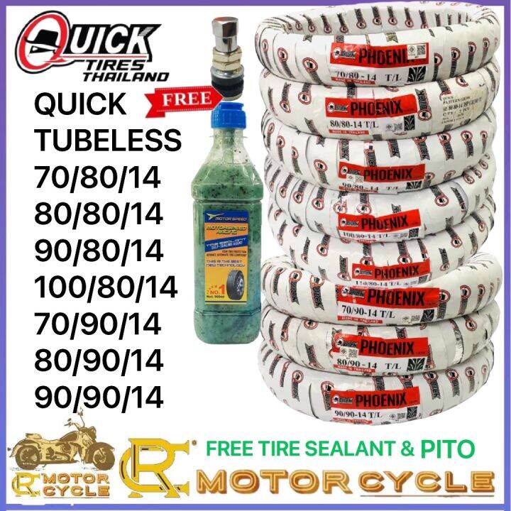 QUICK TIRE FREE TIRE SEALANT & PITO PHOENIX TUBELESS By 14 For Aerox ...