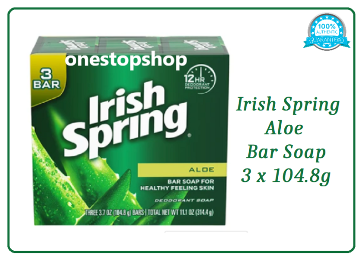 Irish Spring Aloe Bar Soap 3 x 104.8g | Lazada PH