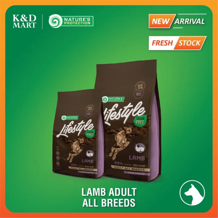 [ลด 50%] ส่งฟรีทุกรายการ!! Nature's Protection Lifestyle Adult Lamb Dog ...