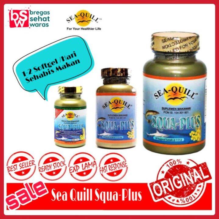 Vitamin Herbal Sea Quill Squa Plus Isi 30,50,100, Vitamin Jantung ...