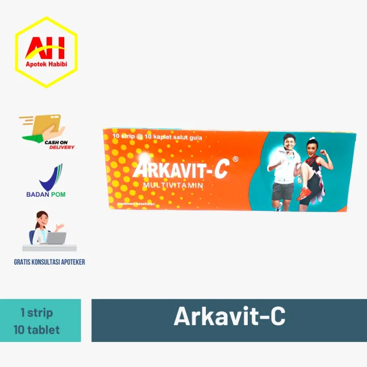 ARKAVIT C ARCAVIT ARKAPIT ARKAFIT MULTIVITAMIN DAN MINERAL 1 STRIP 10 ...