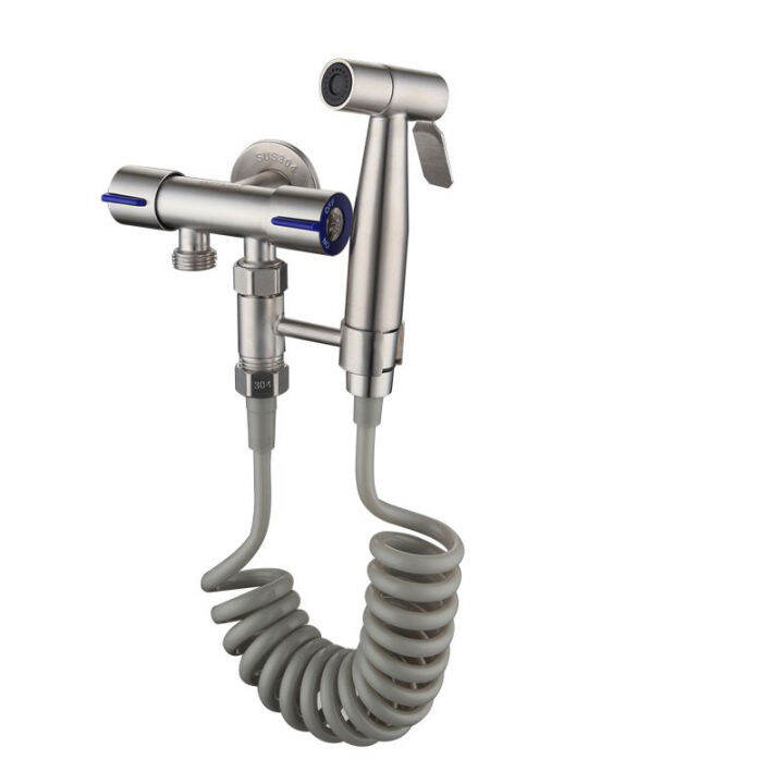 SUS304 Black/Brushed silver Stainless Steel Bidet Sprayer Set Sanitary ...